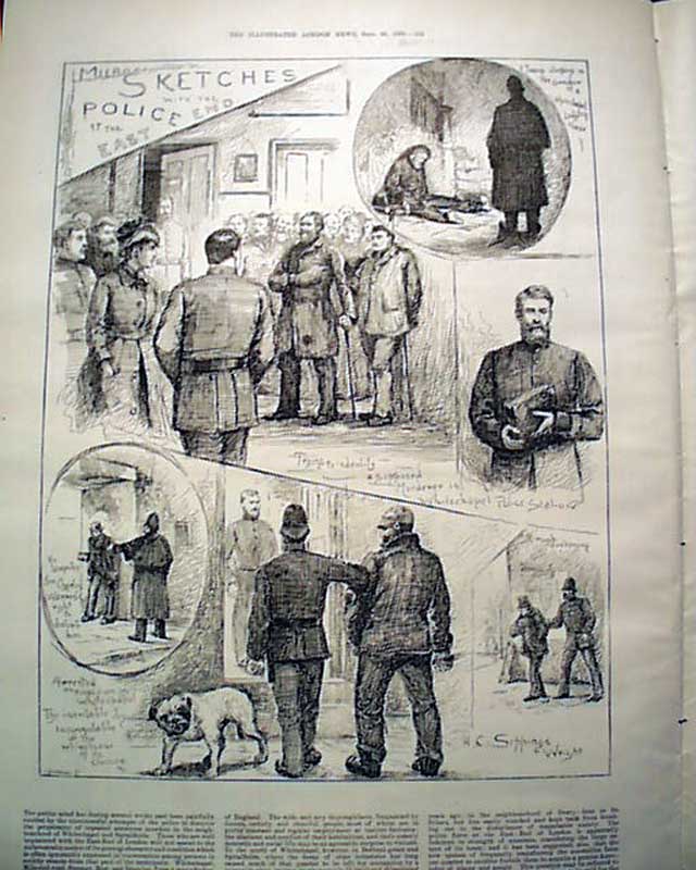 JACK THE RIPPER Whitechapel Murders Illustrated London PRINTS 1888 Old ...