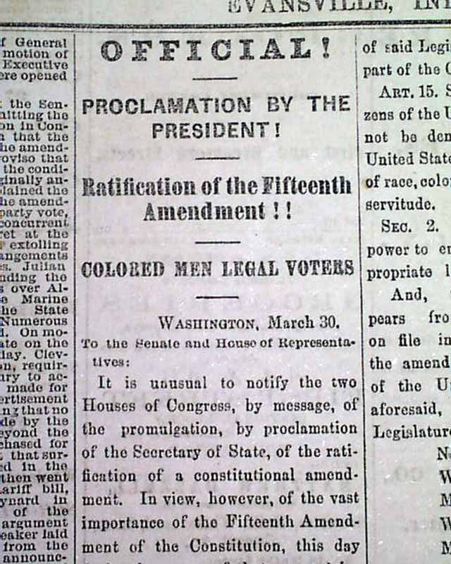 Fifteenth Amendment Is Ratified It Becomes The Rule Of The Land fifteenth-amendment-is-ratified-it-becomes-the-rule-of-the-land