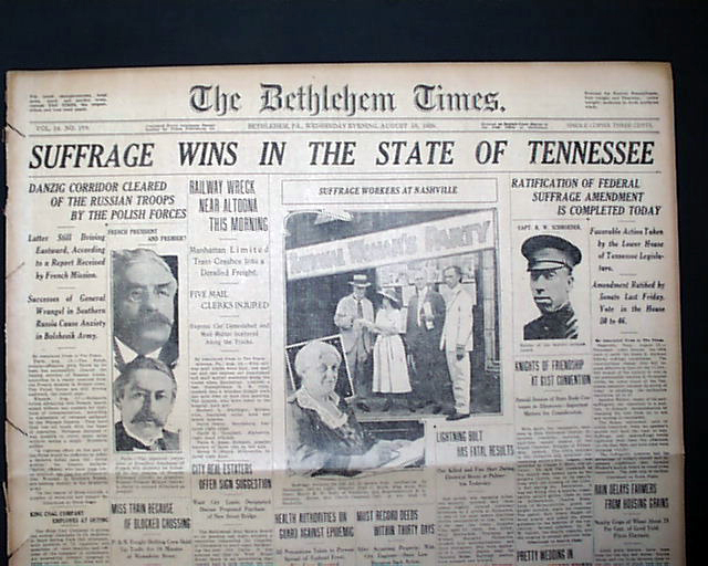 Suffrage Wins In Tennessee 19th Amendment Is Ratified Suffrage Wins In Tennessee 19th Amendment Is Ratified