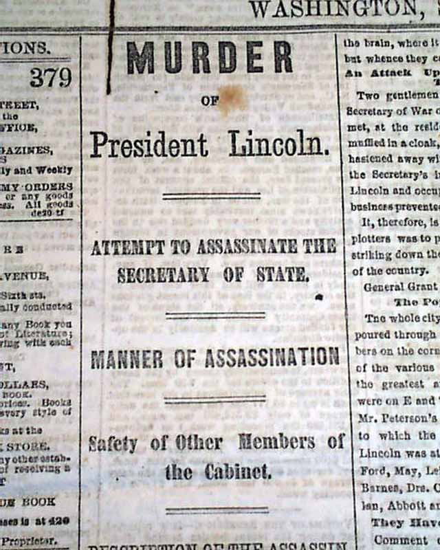 Perhaps the best to be had on Lincoln's assassination... A Washington ...