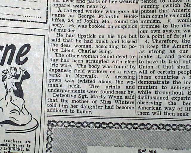 1947 BLACK DAHLIA Elizabeth Short Los Angeles CA HOLLYWOOD Murders Old ...