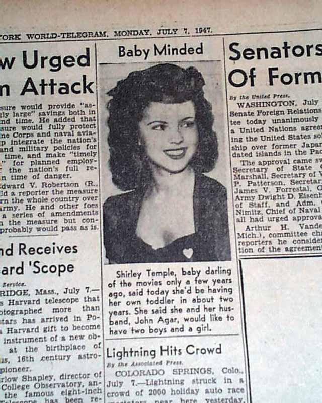 1947 NYC Newspaper re. THE ROSWELL UFO INCIDENT Flying Saucers Scare ...