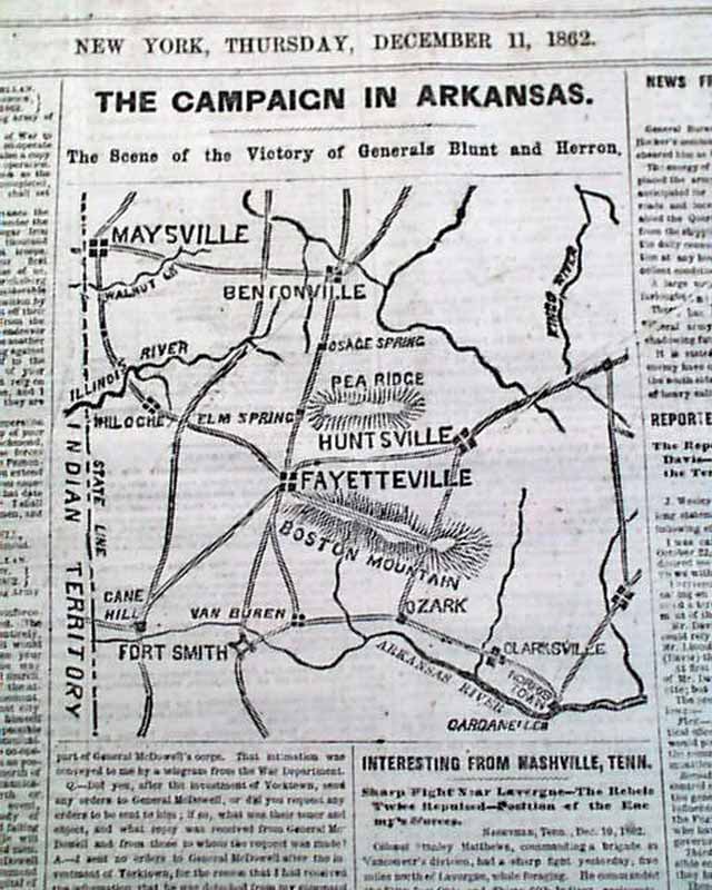 Battle of Fayetteville, Arkansas... Civil War... - RareNewspapers.com