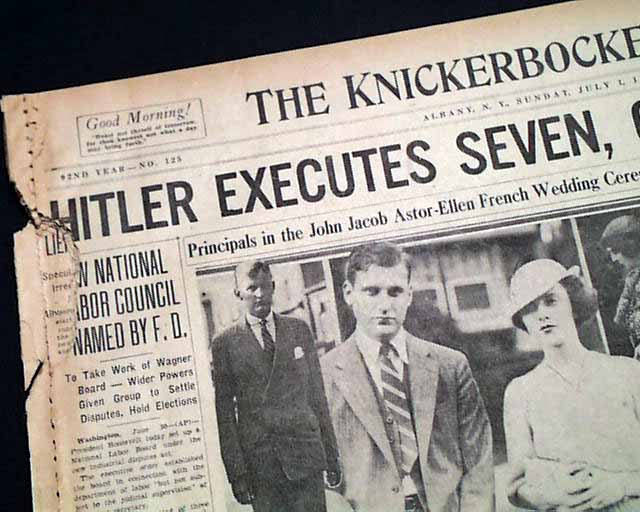 Night of the Long Knives in 1934... - RareNewspapers.com