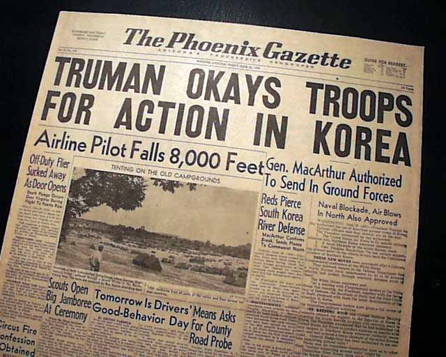 U.S. enters the Korean War... - RareNewspapers.com